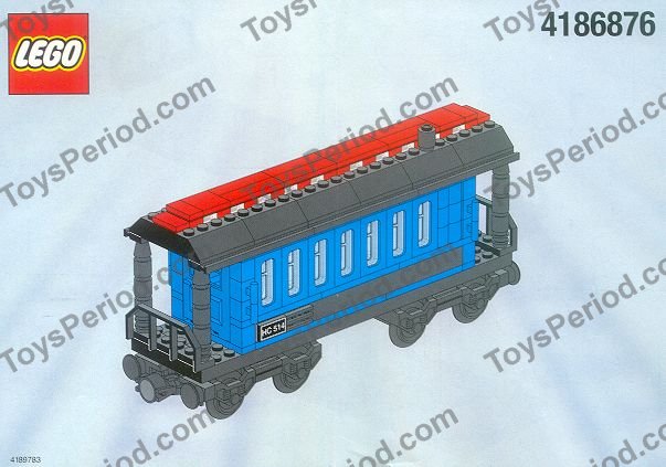LEGO 4186876 Passenger Wagon Blue (White Box) Set Parts List