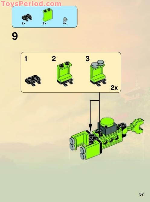 LEGO 9455 Fangpyre Mech Instructions and Parts List