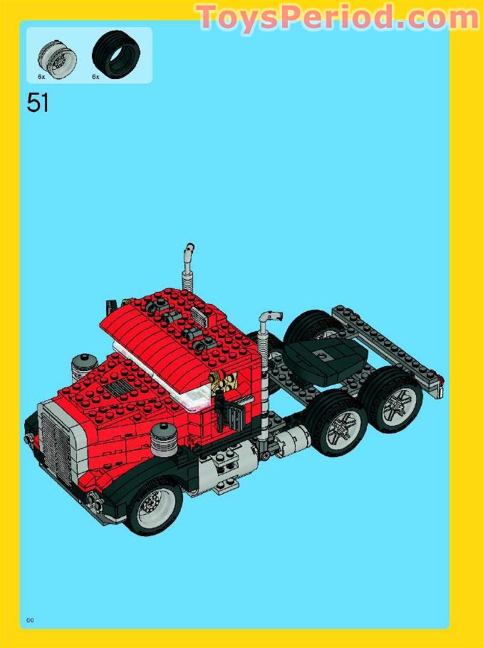LEGO 4955 Big Rig Instructions and Parts List