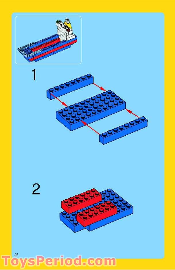 LEGO 6186 Build Your Own LEGO Harbor Instructions and Parts List