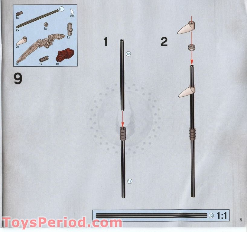 LEGO 8764 Vezon and Fenrakk Instructions and Parts List