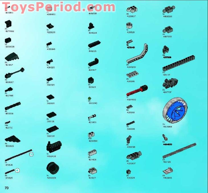 LEGO 8106 Aero Booster Instructions and Parts List