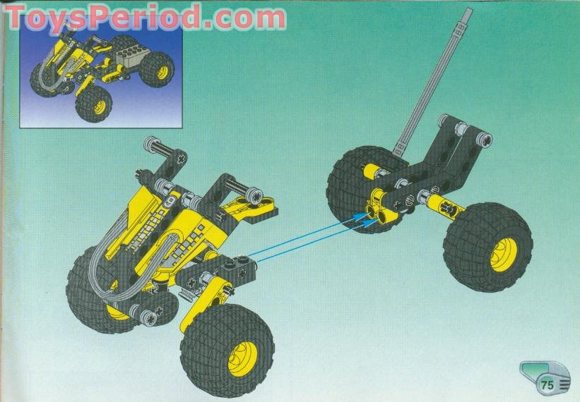 LEGO 8240 Slammer Stunt Bike Instructions and Parts List