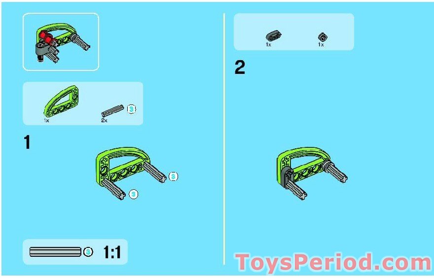 LEGO 8260 Tractor Instructions and Parts List