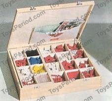 LEGO 820-2 Wooden Storage Box Large (Double Latch) with Contents Set ...
