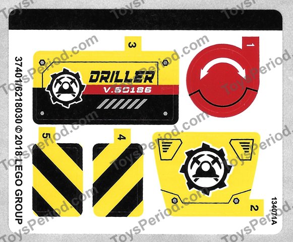 LEGO Sets with Part 60186stk01 Sticker Sheet for Set 60186 - (37401/ ...