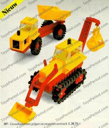 LEGO 387 Excavator and Dumper Instructions and Parts List