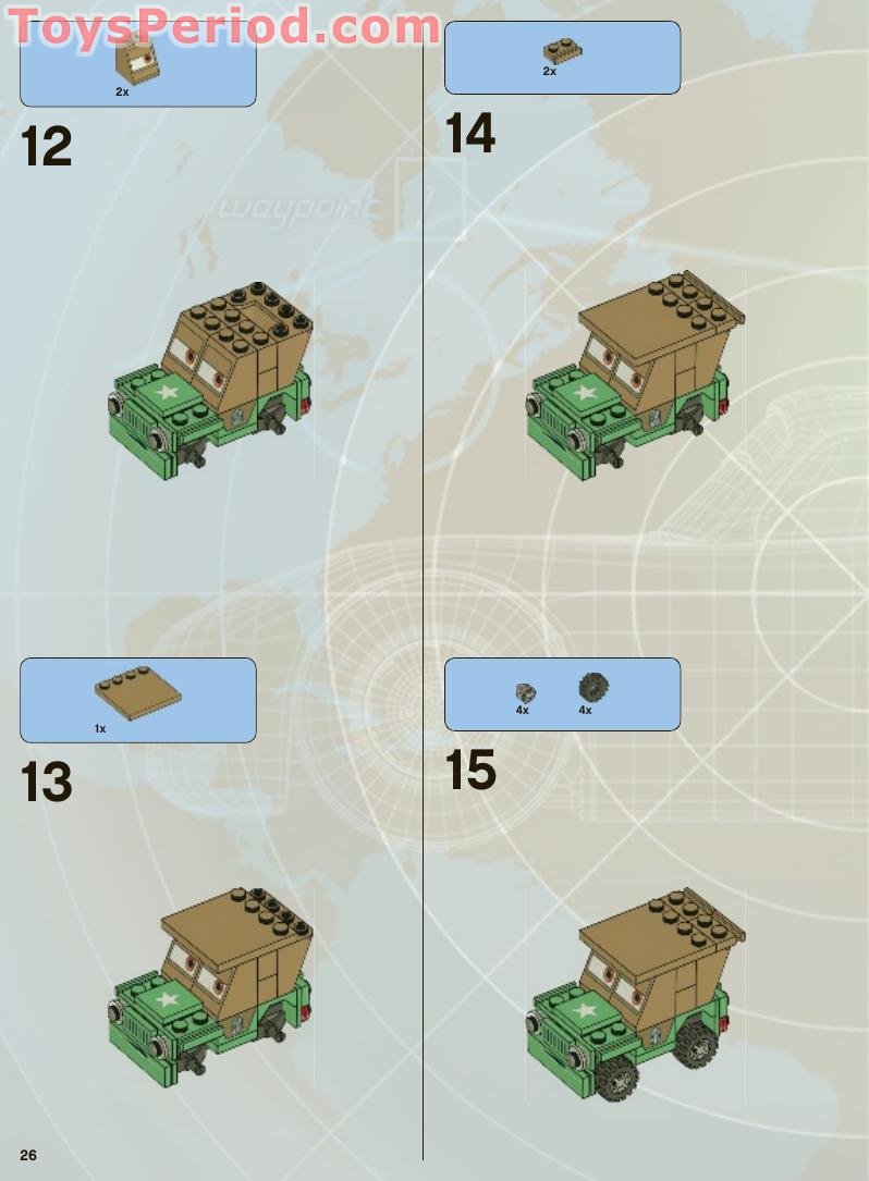 LEGO 8487 Flo's V8 Cafe Instructions and Parts List