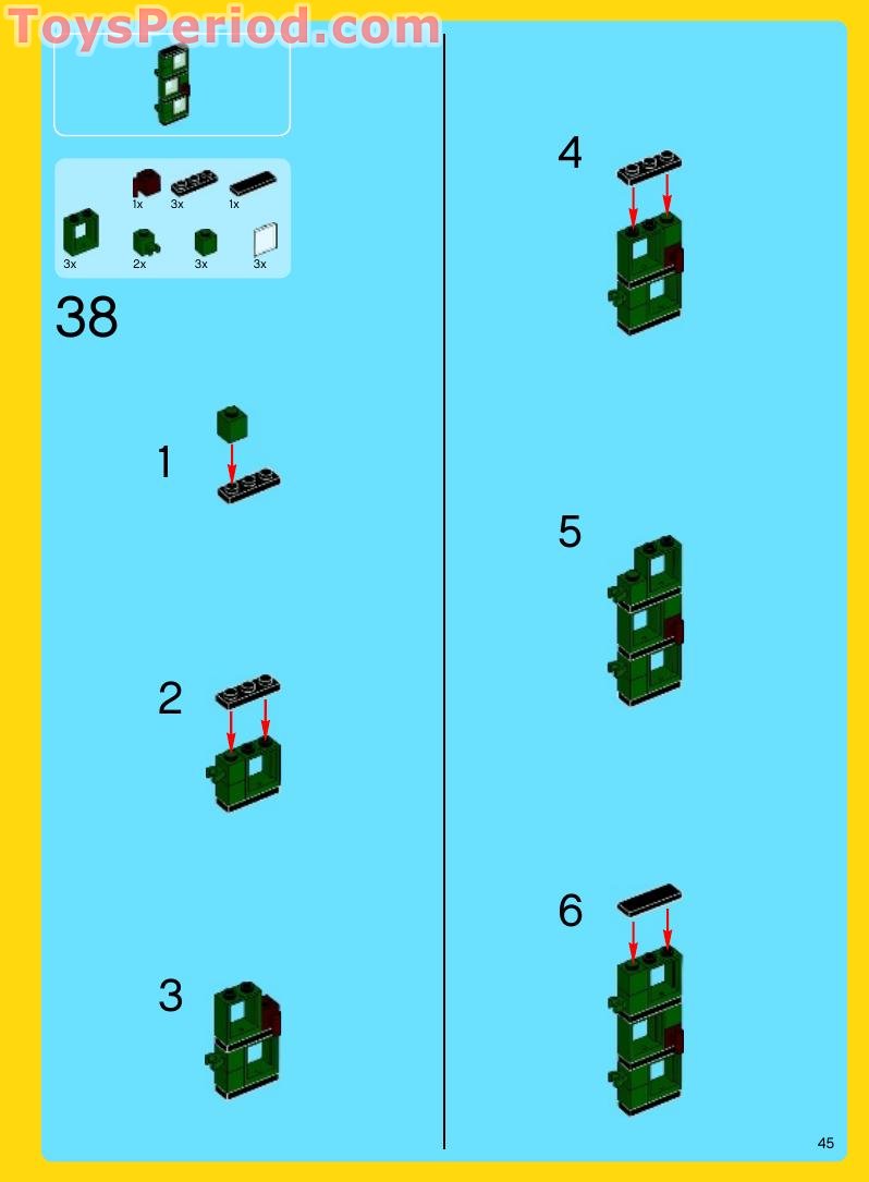 LEGO 10224 Town Hall Instructions and Parts List