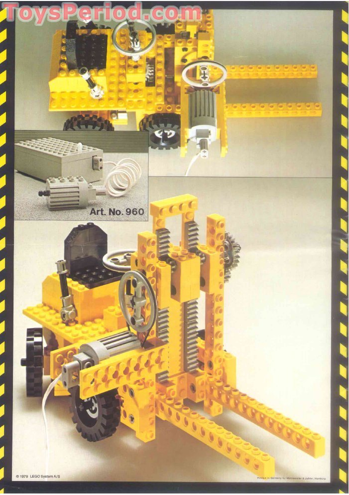 LEGO 950 Fork Lift Instructions and Parts List