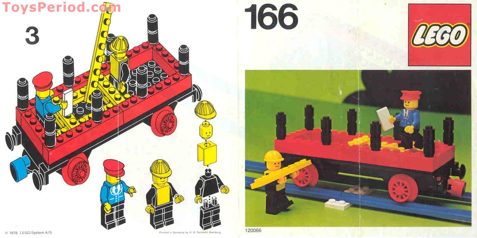 LEGO 166-1 Flat Wagon Instructions and Parts List