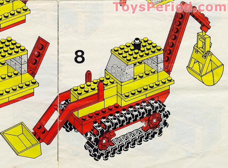 LEGO 387 Excavator and Dumper Instructions and Parts List