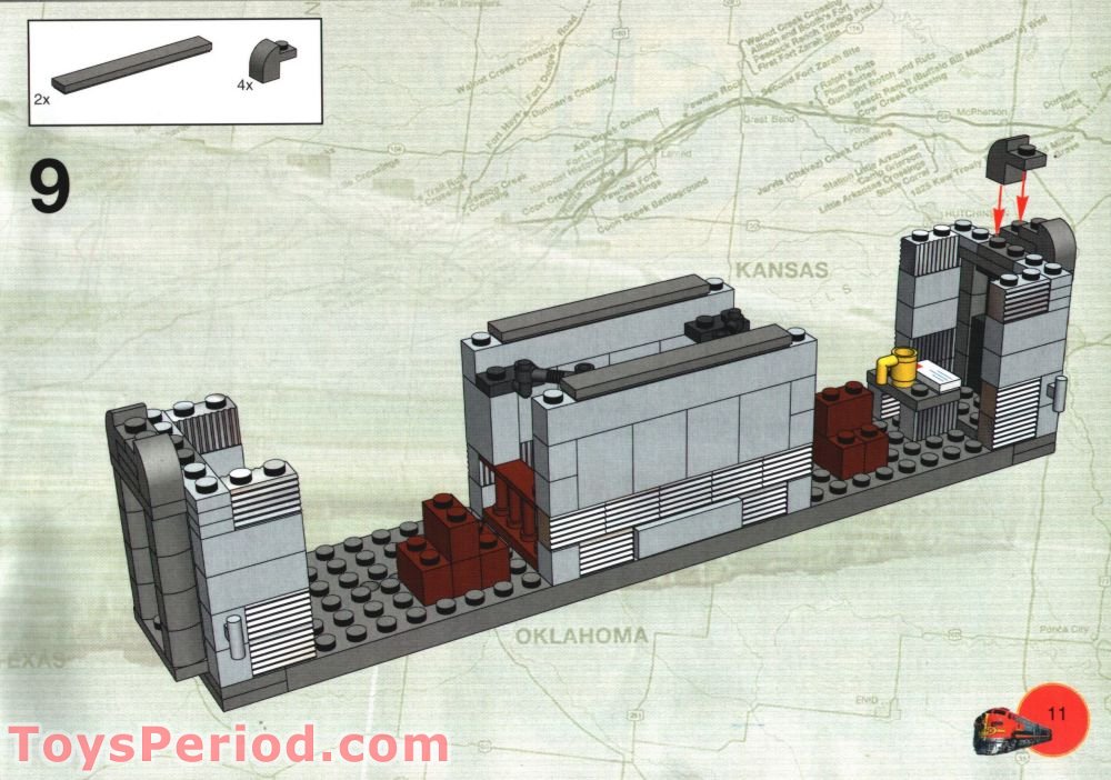 LEGO 10025 Santa Fe Cars - Set I, Mail or Baggage Car Instructions and ...