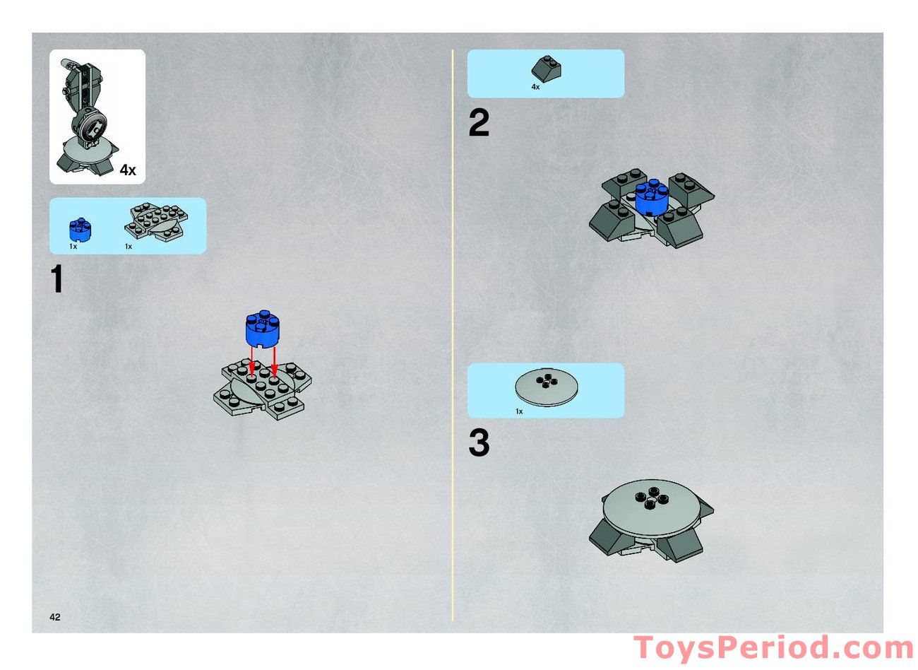 LEGO 10195 Republic Dropship with AT-OT Instructions and Parts List