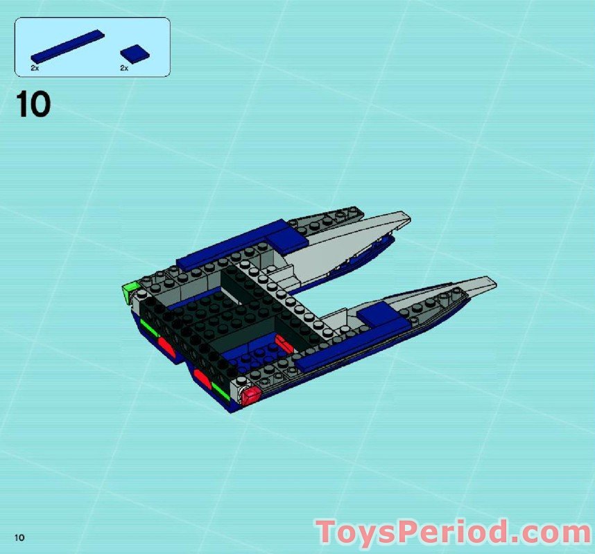 LEGO 8633 Mission 4: Speedboat Rescue Instructions and Parts List