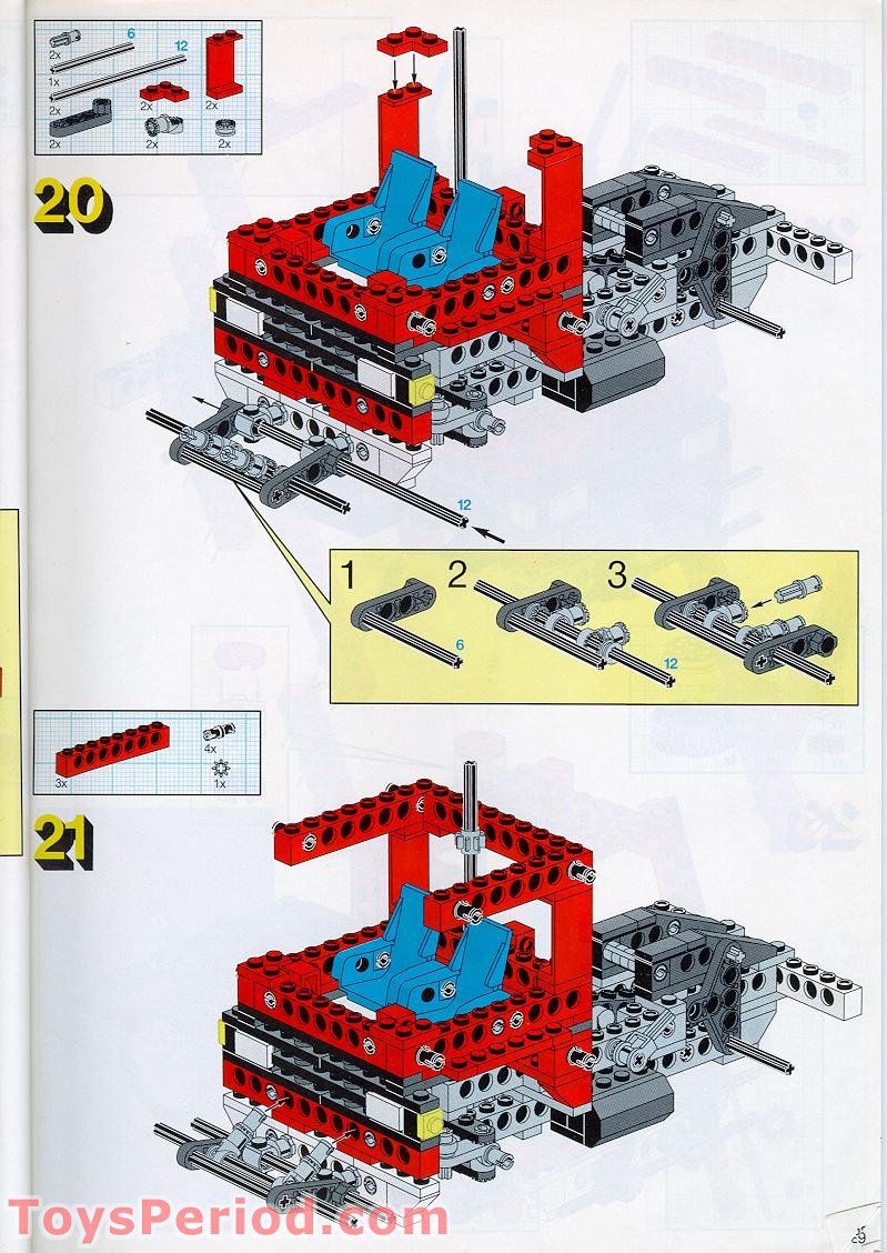 LEGO 8872 Forklift Transporter Instructions and Parts List