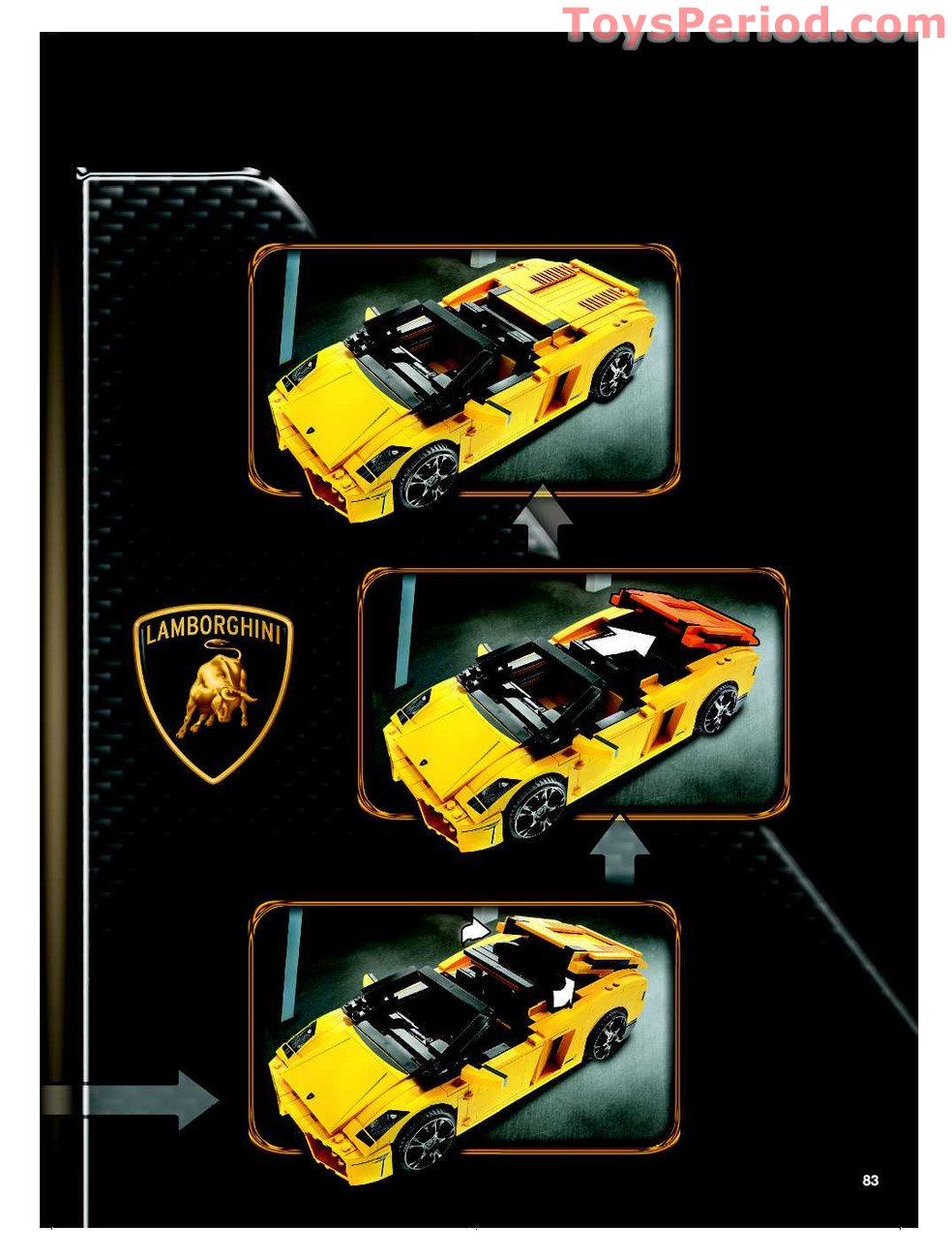 LEGO 8169 Lamborghini Gallardo LP 560-4 Instructions and Parts List