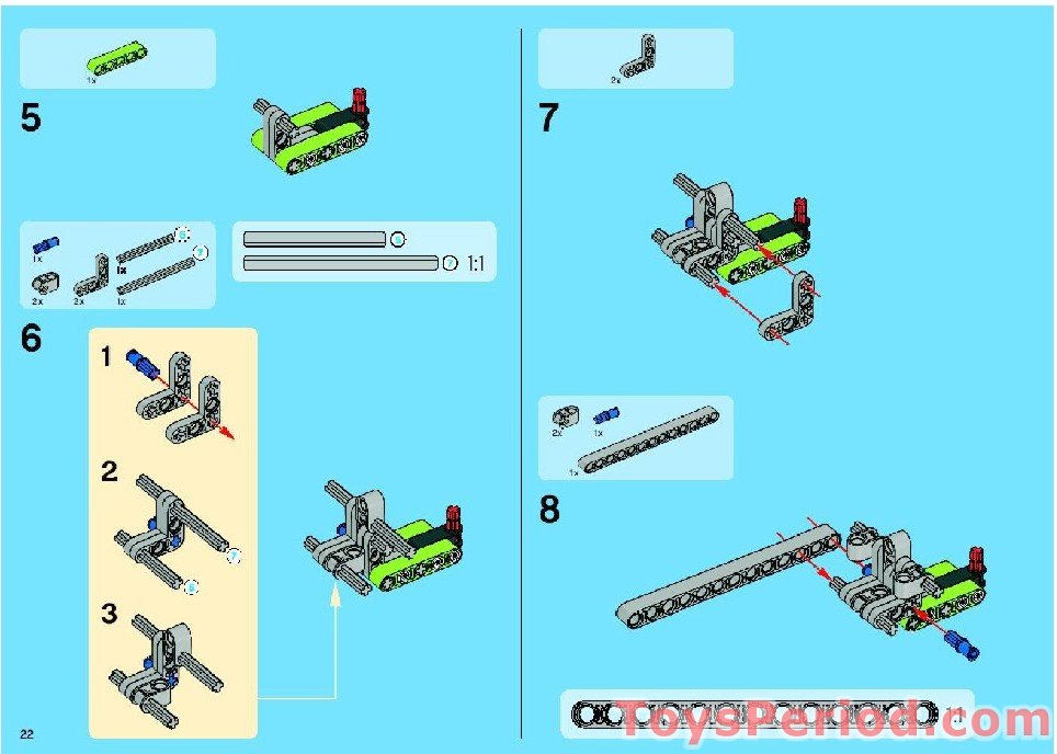 LEGO 8274 Combine Harvester Instructions and Parts List