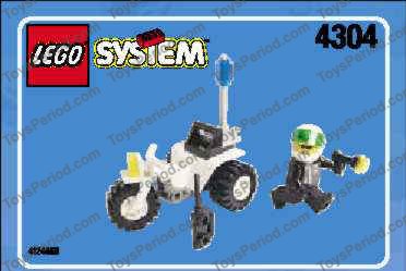 LEGO 4304 Chopper Cop Instructions and Parts List