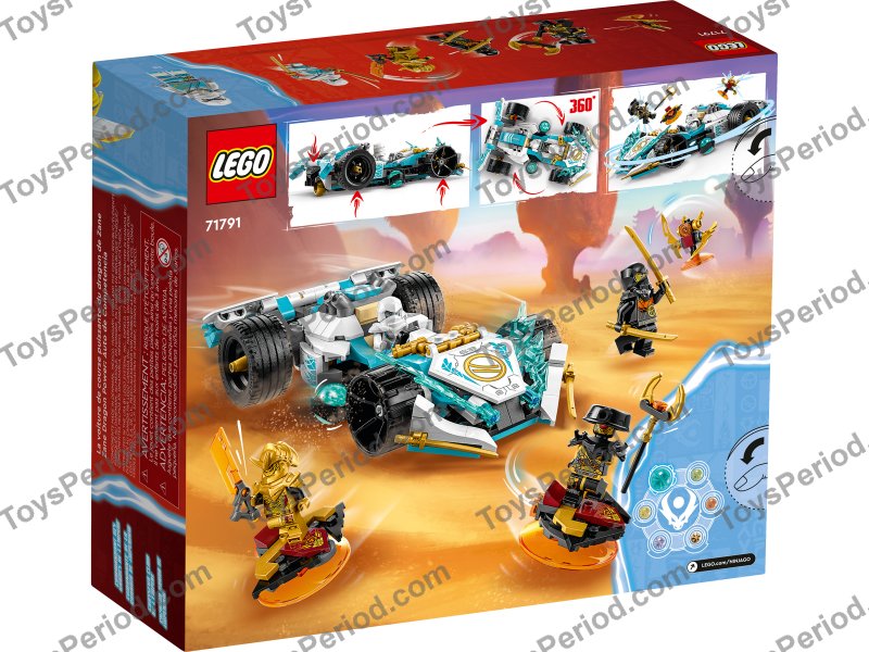 LEGO 71791 Zane's Dragon Power Spinjitzu Race Car Set Parts List