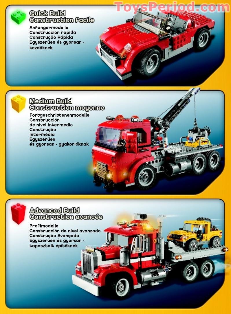 LEGO 7347 Highway Pickup Instructions and Parts List