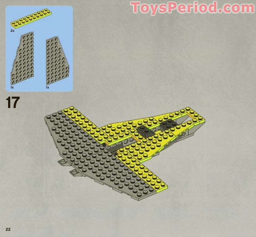 LEGO 7877 Naboo Starfighter Instructions and Parts List