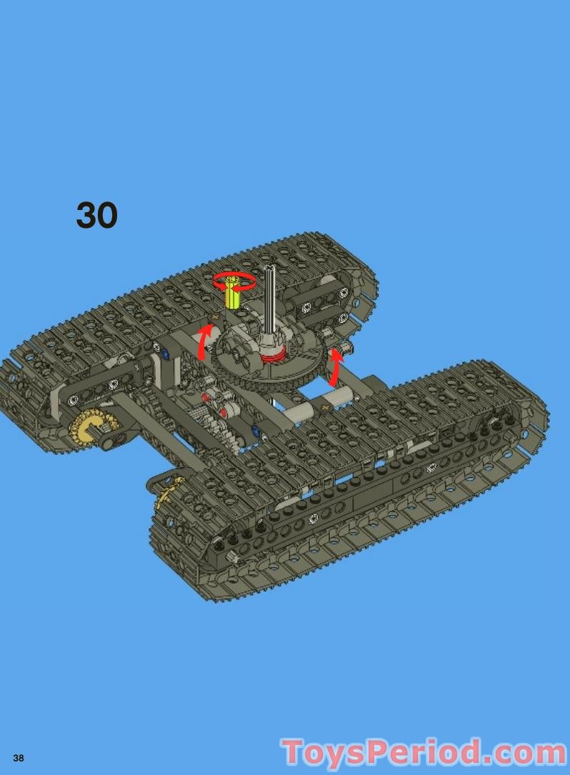 LEGO 8043 Motorized Excavator Instructions and Parts List