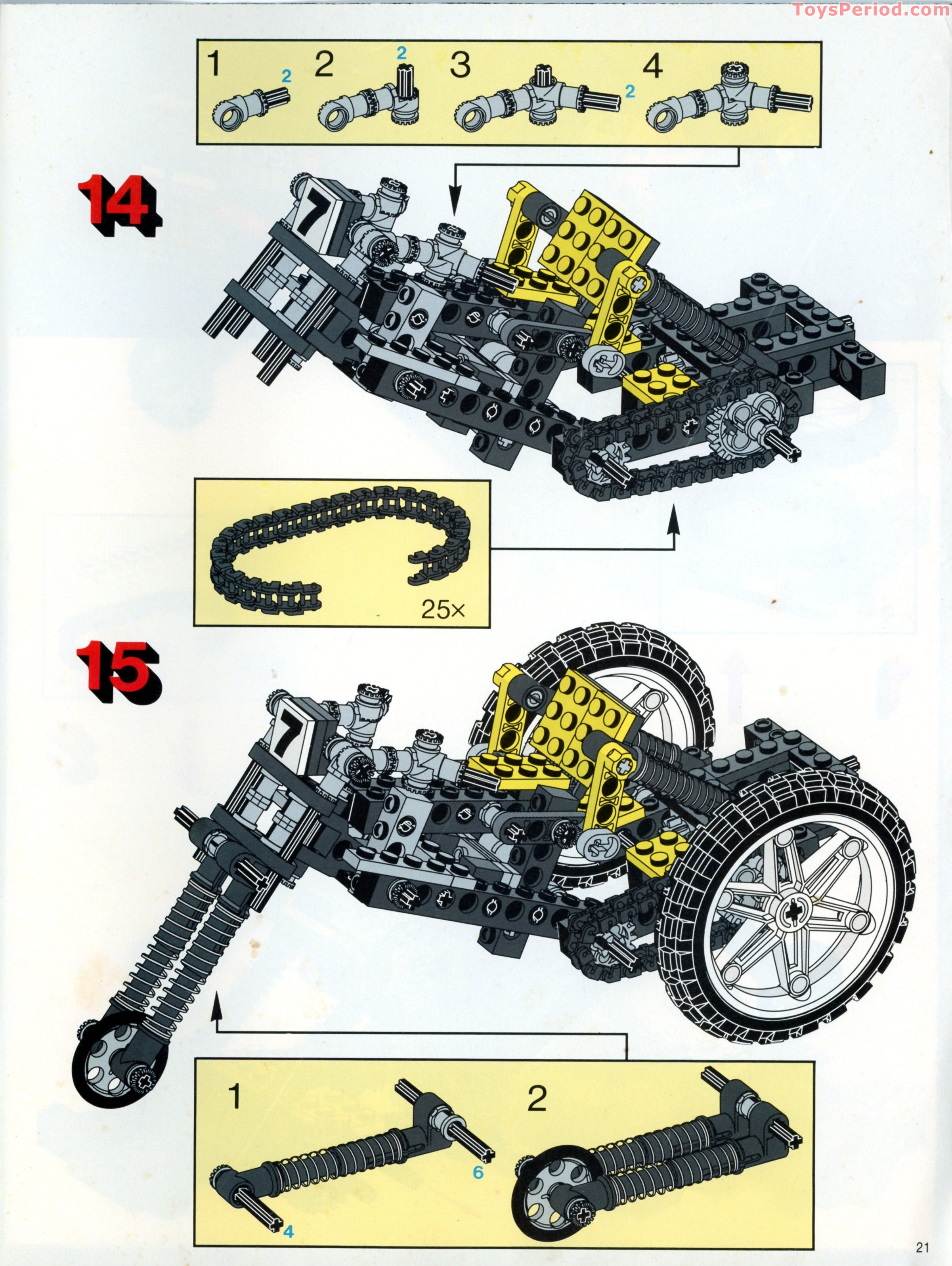 LEGO 8838 Shock Cycle Instructions and Parts List