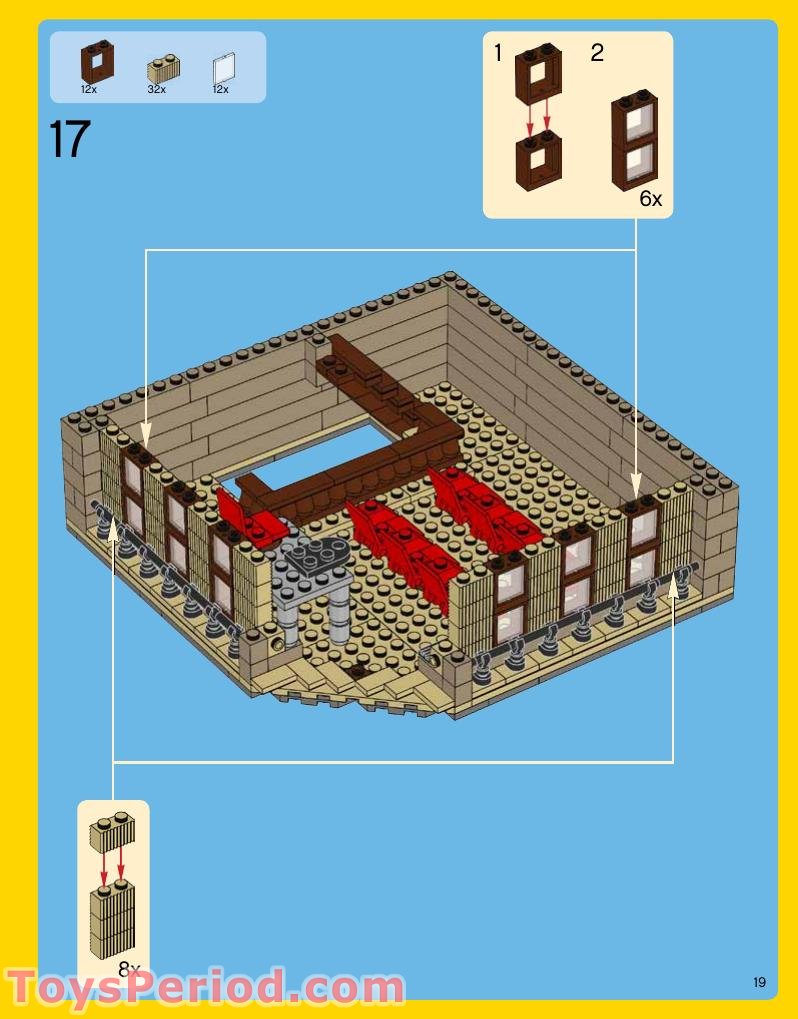 LEGO 10232 Palace Cinema Instructions and Parts List