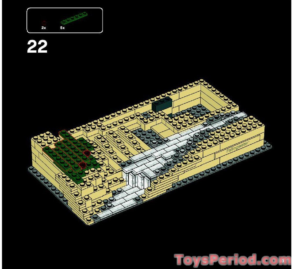 LEGO 21005 Fallingwater Instructions and Parts List