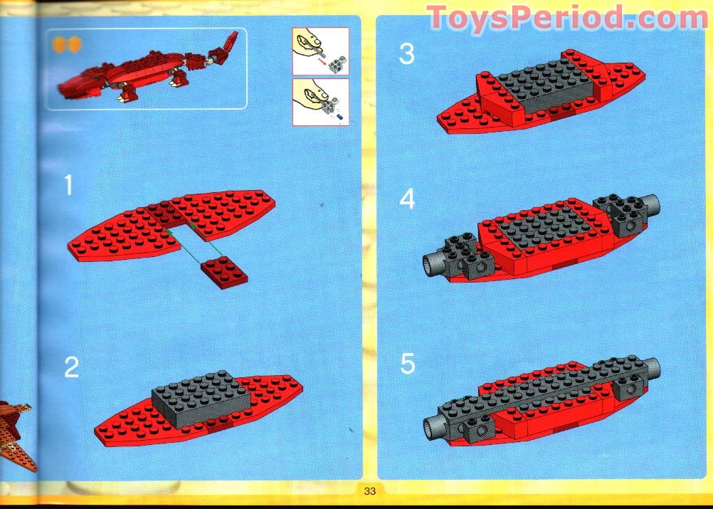 LEGO 4507 Prehistoric Creatures Instructions and Parts List