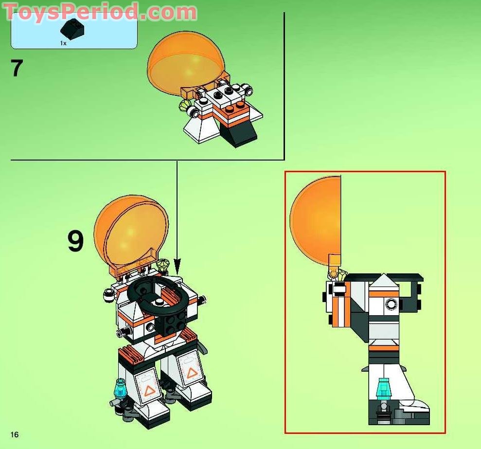 LEGO 7646 ETX Alien Infiltrator Instructions and Parts List