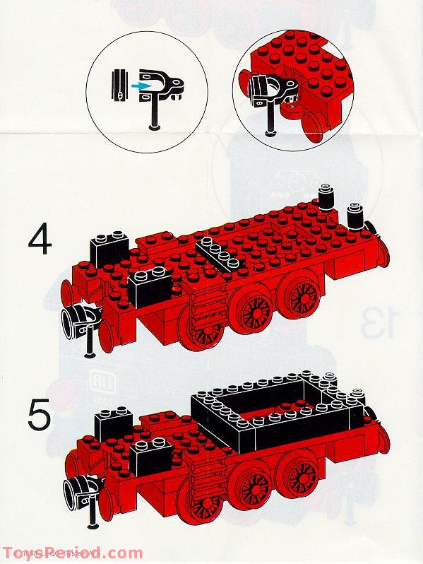 LEGO 7810 Push-Along Steam Engine Instructions and Parts List