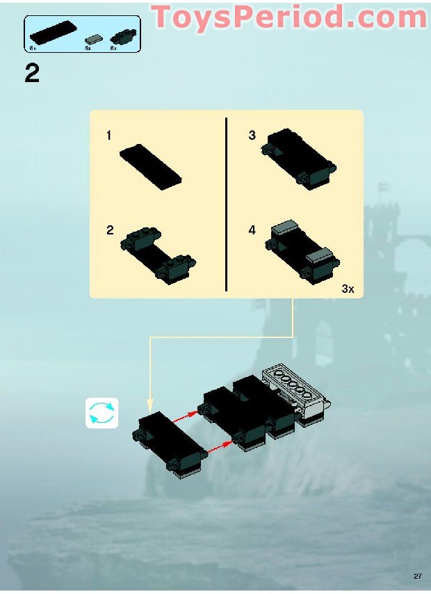 LEGO 7041 Troll Battle Wheel Instructions and Parts List