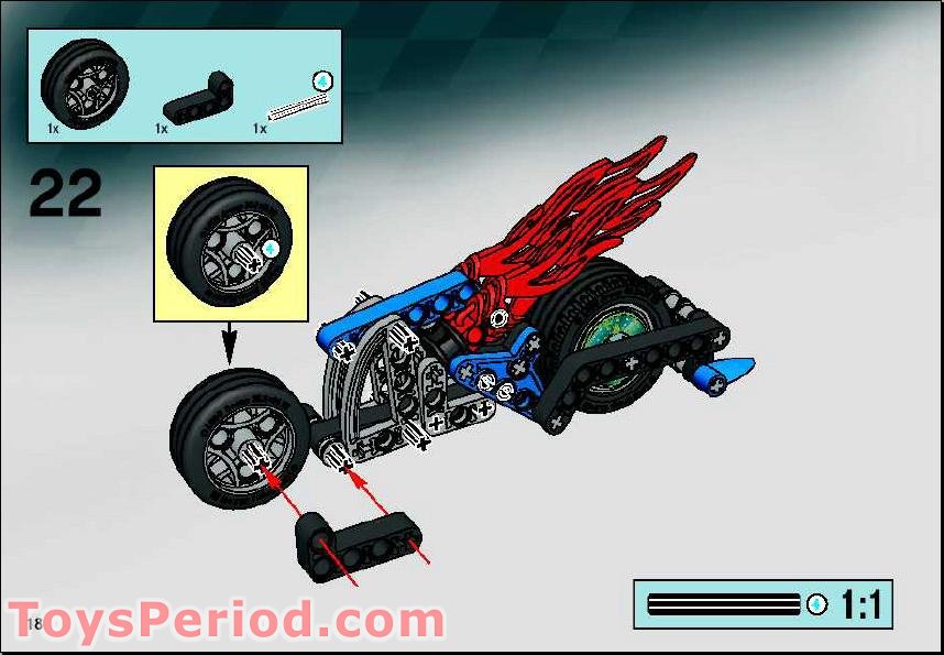 LEGO 8646 Speed Slammer Bike Instructions and Parts List