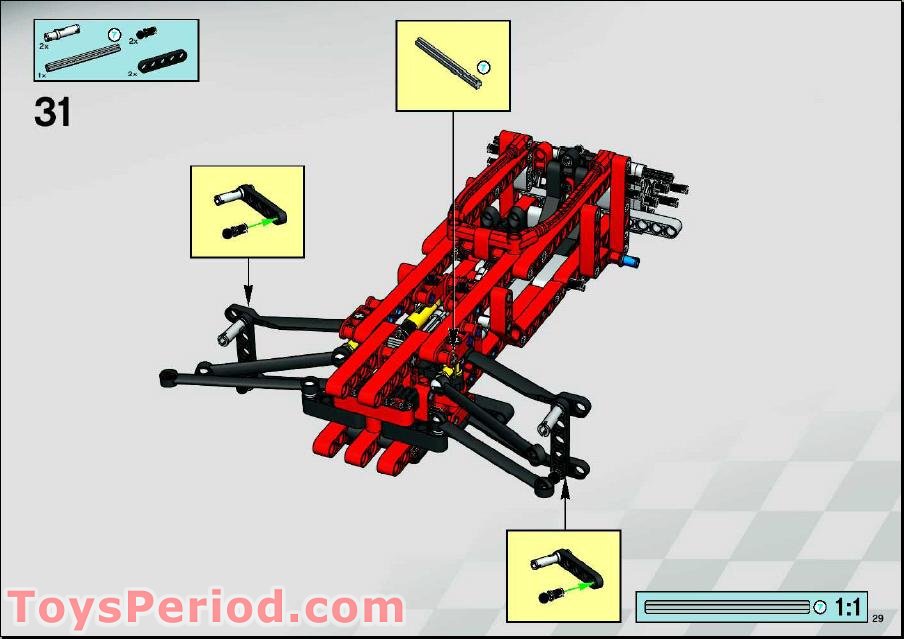 LEGO 8674 Ferrari F1 Racer 1:8 Instructions and Parts List