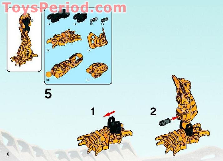 LEGO 8989 Mata Nui Instructions and Parts List