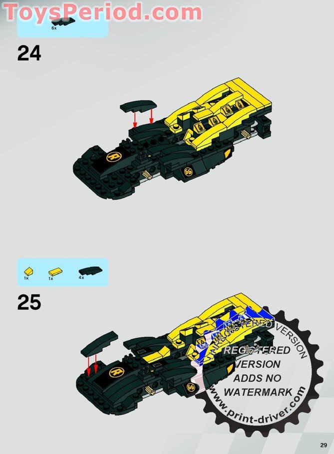 LEGO 8161 Grand Prix Instructions and Parts List