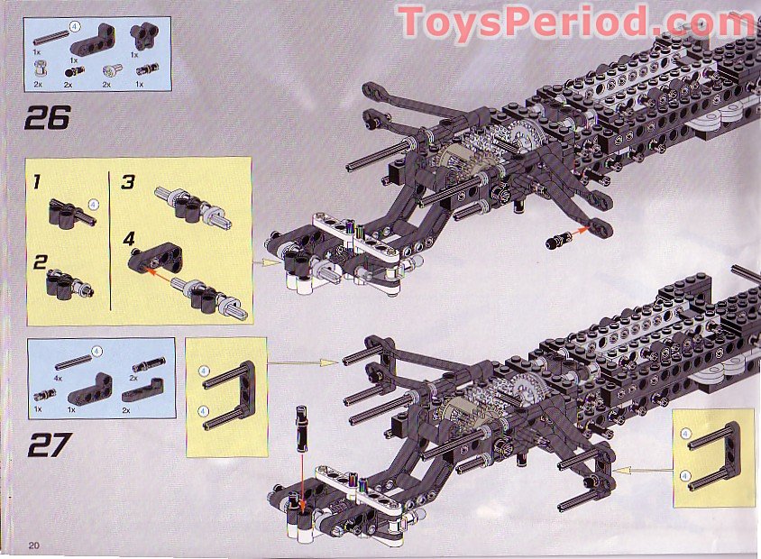 LEGO 8461 Williams F1 Team Racer Instructions and Parts List