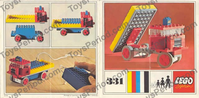 LEGO 331 Dump Truck Instructions and Parts List