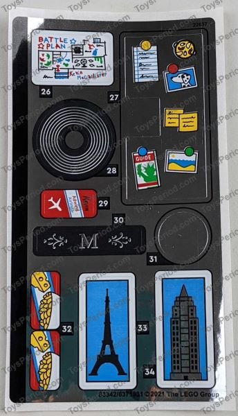 LEGO Sets with Part 21330stk02 Sticker Sheet for Set 21330, Sheet 2 ...