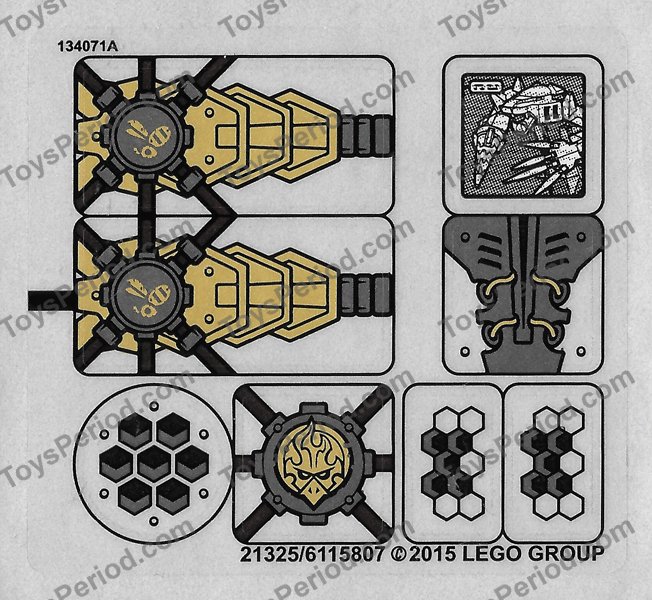 LEGO Sets with Part 70225stk01 Sticker Sheet for Set 70225 - (21325/ ...