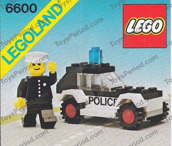 Town Theme Sets - LEGO 6600 Police Patrol Vintage 1981 Classic Town Car Set