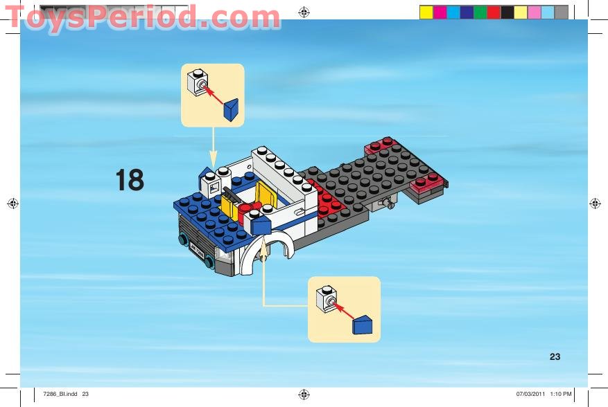 LEGO 7286 Prisoner Transport Instructions and Parts List
