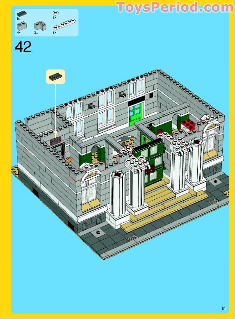 LEGO 10224 Town Hall Instructions and Parts List