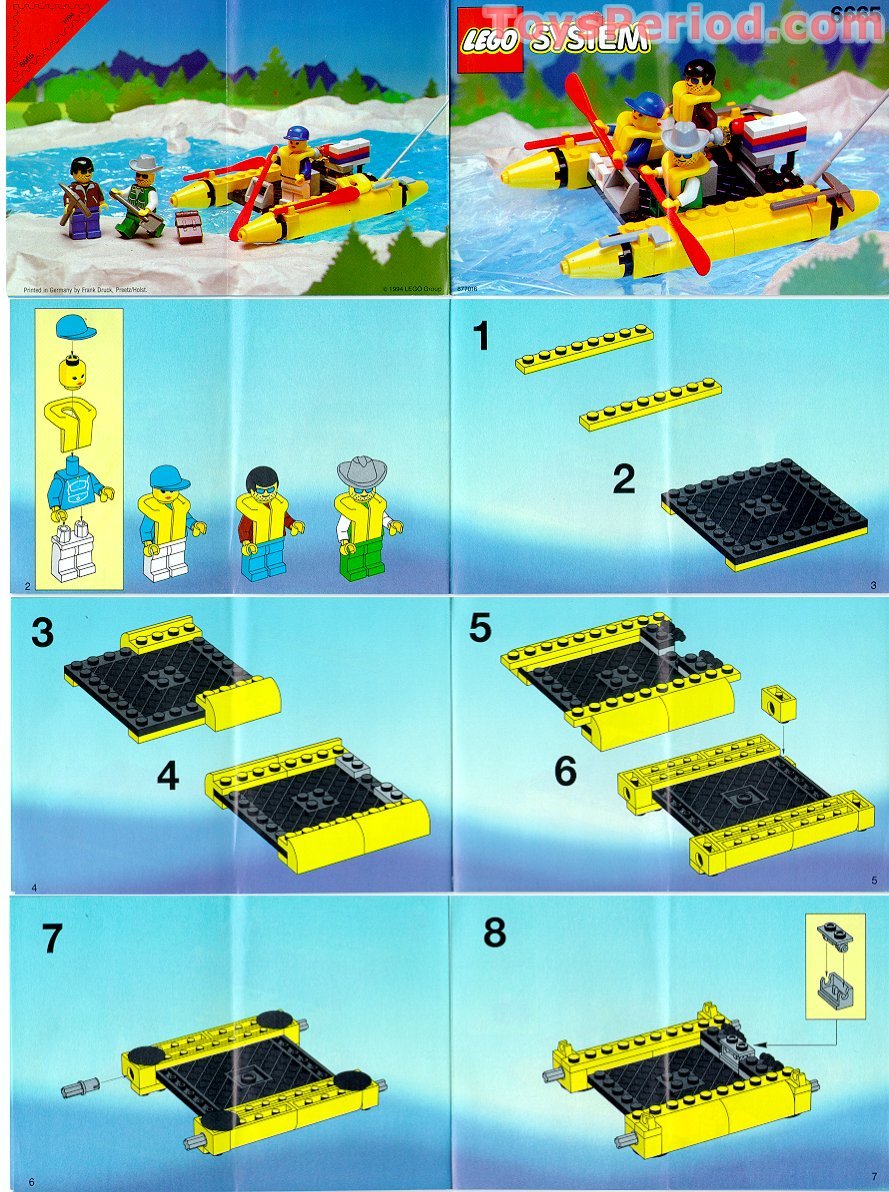 LEGO 6665 River Runners Instructions and Parts List