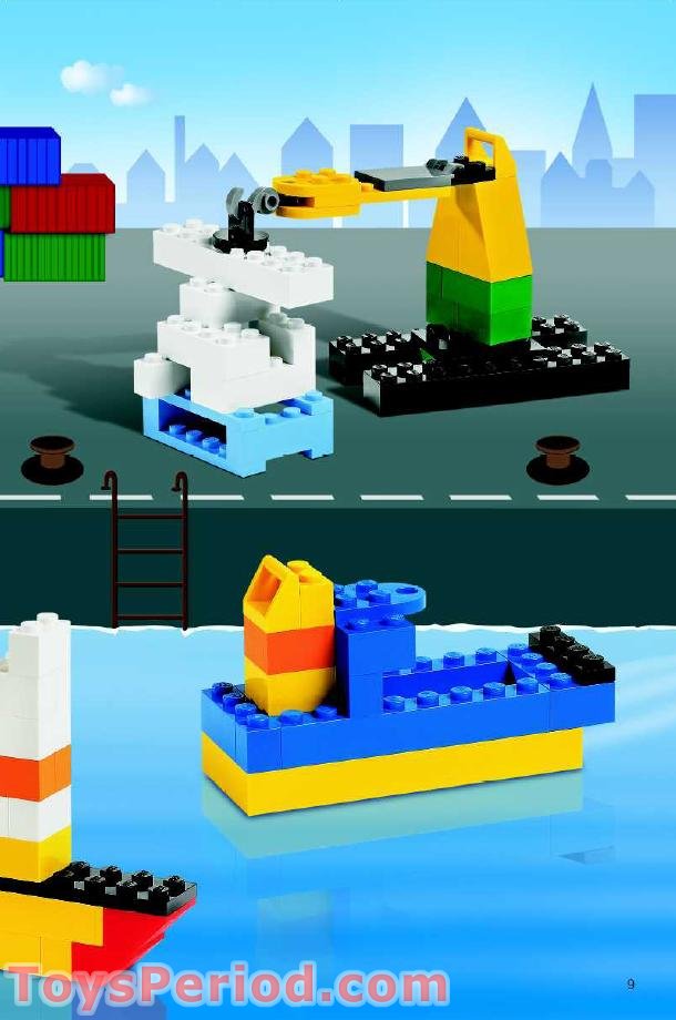 LEGO 6186 Build Your Own LEGO Harbor Instructions and Parts List
