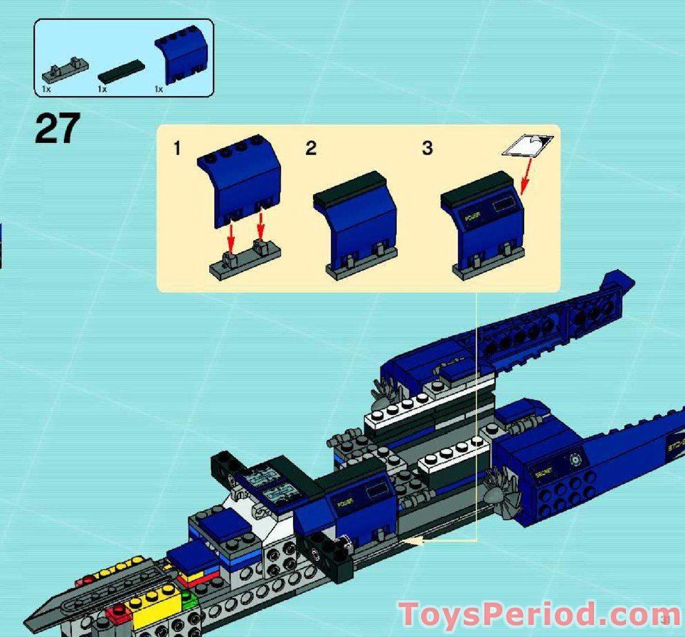 LEGO 8636 Mission 7: Deep Sea Quest Instructions and Parts List