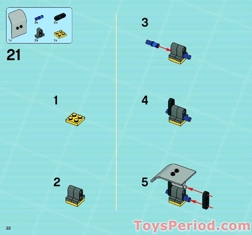 LEGO 8633 Mission 4: Speedboat Rescue Instructions and Parts List