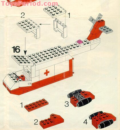LEGO 6691 Red Cross Helicopter Instructions and Parts List